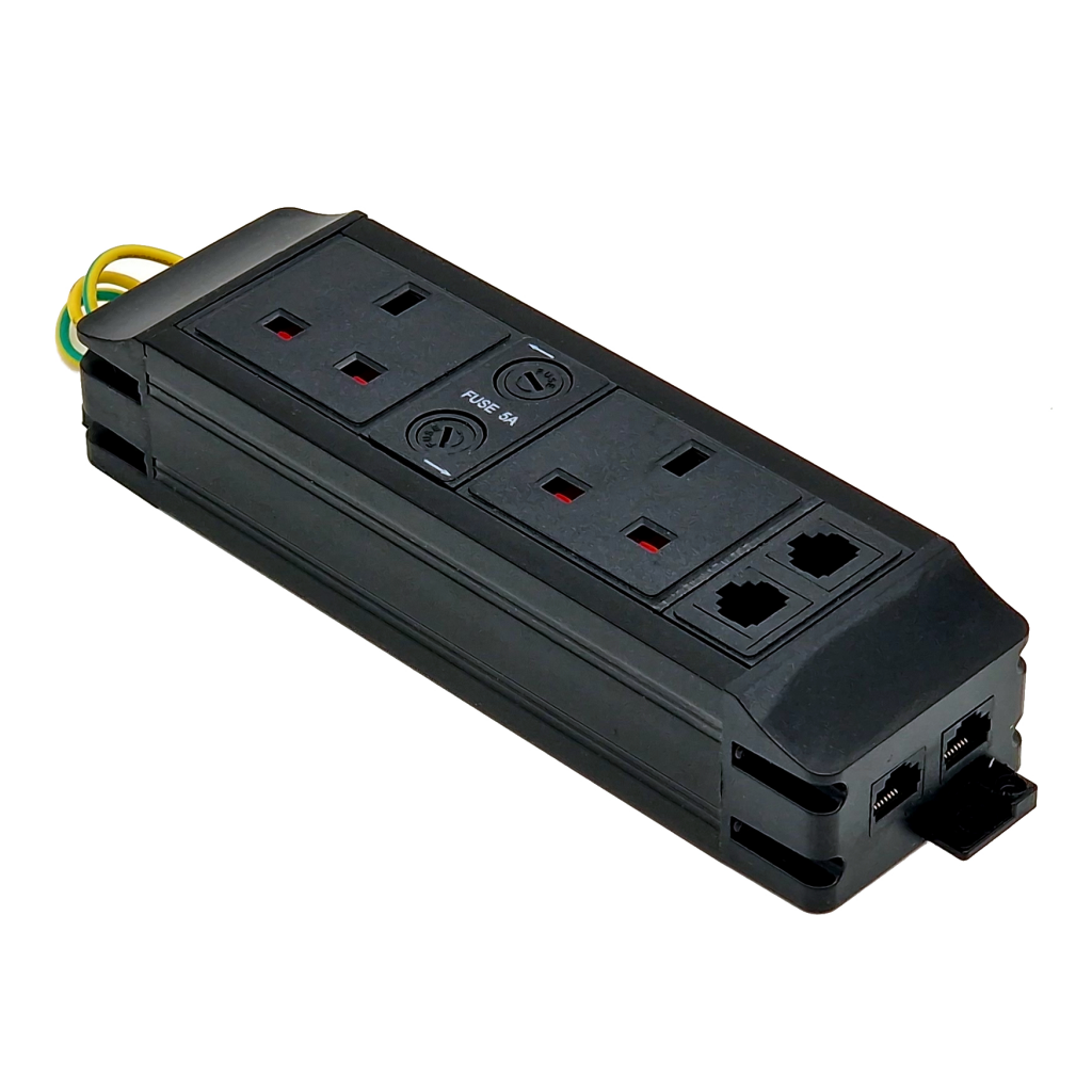 Under Desk Power With Cat6 RJ45 Data Sockets | DCDI