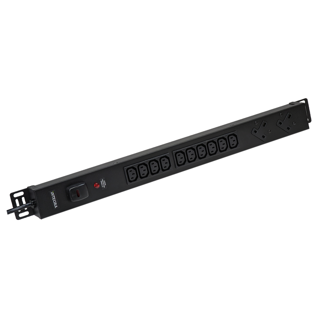 Surge Protected PDU | IEC C13 And UK 13Amp Sockets | Vertical 0U | DCDI