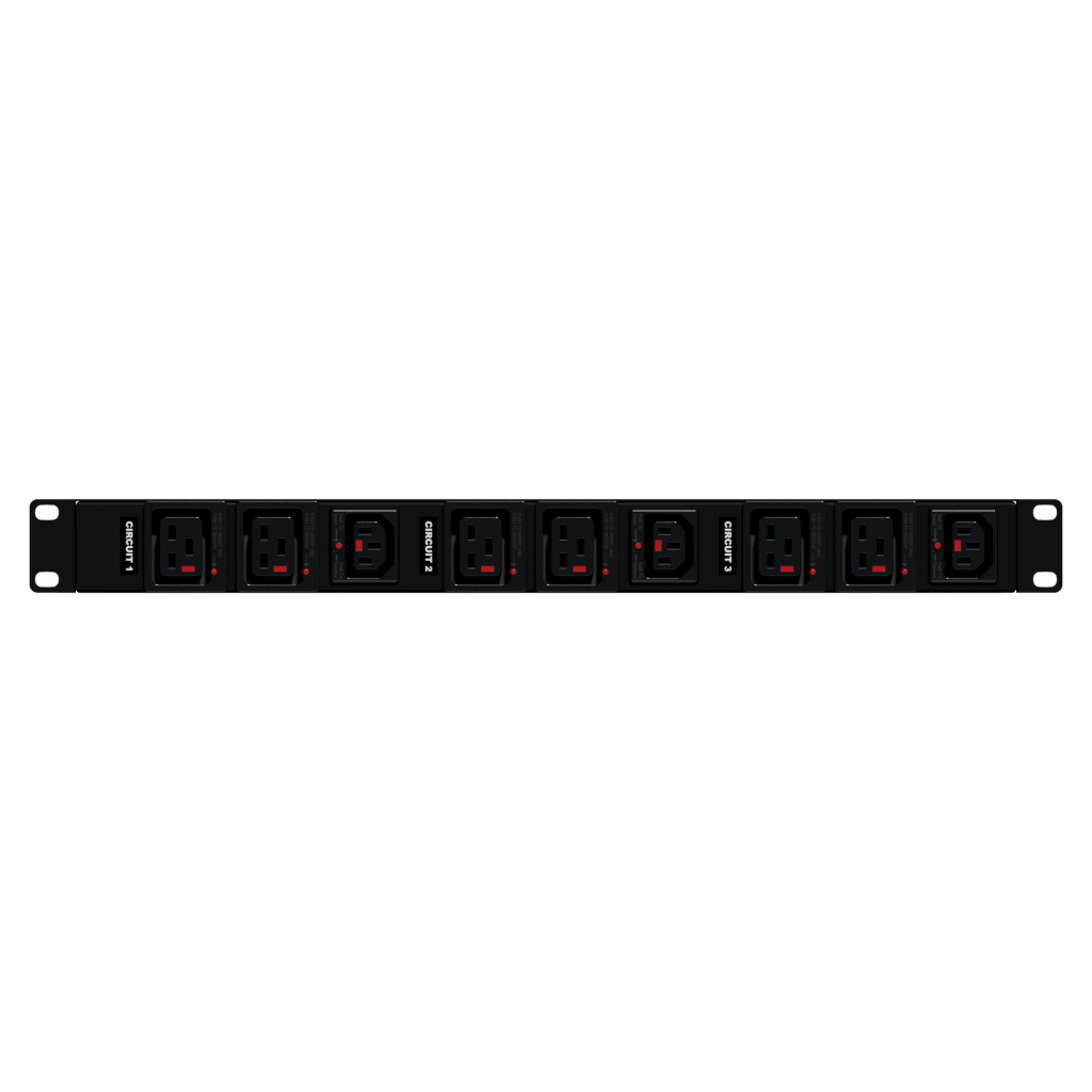 Locking IEC PDU C13 & C19 Sockets | Horizontal | 3 Phase PDU | DCDI