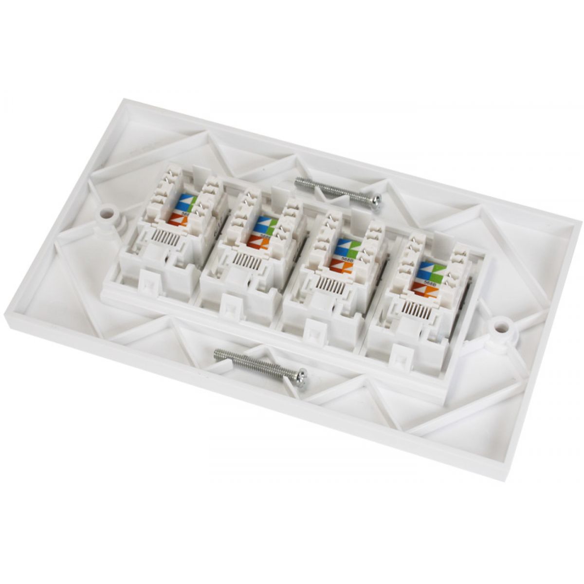 Ethernet Wall Socket | Cat5e RJ45 Loaded Faceplate | DCDI