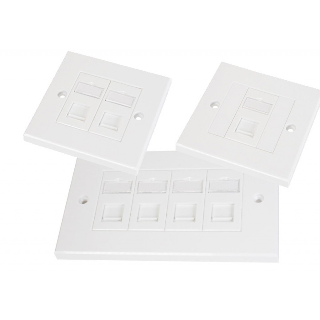 Ethernet Wall Socket | Cat5e RJ45 Loaded Faceplate | DCDI