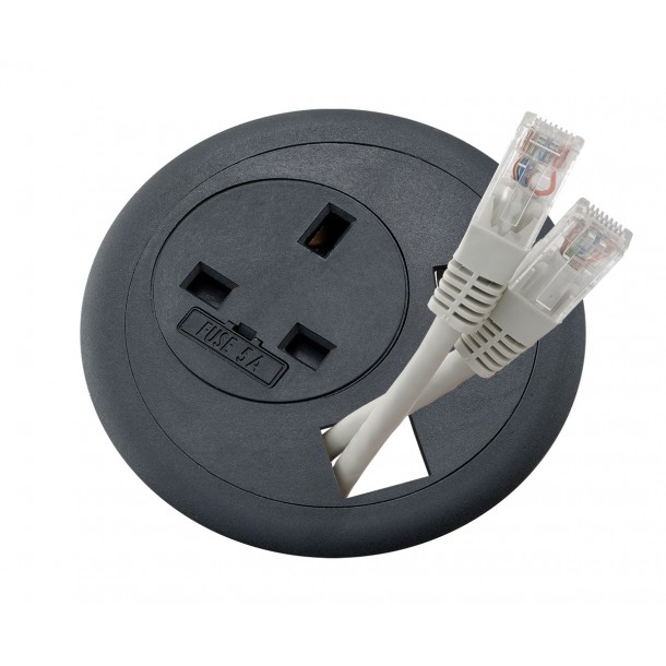Desk Power Grommet with USB | Data Comms Direct