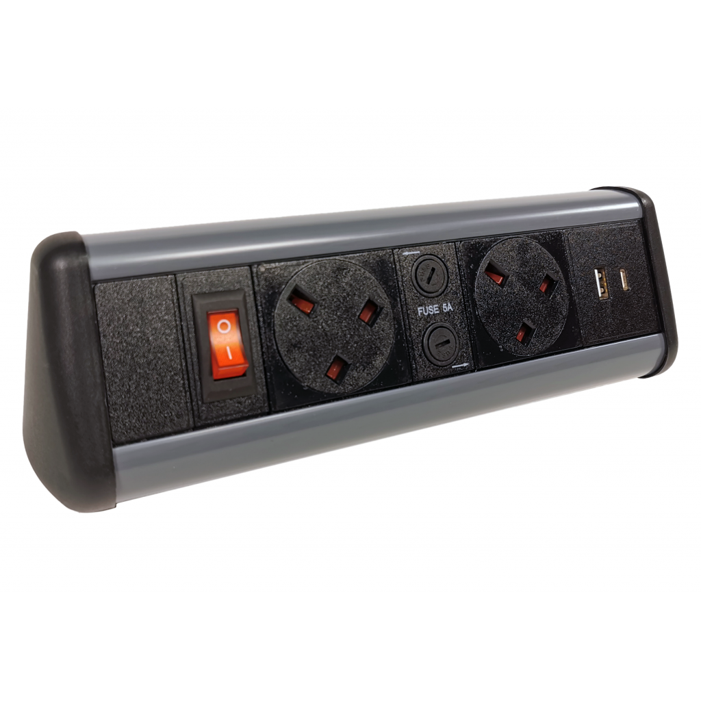 Desktop UK Sockets with Dual USB Fast Charger | DCDI