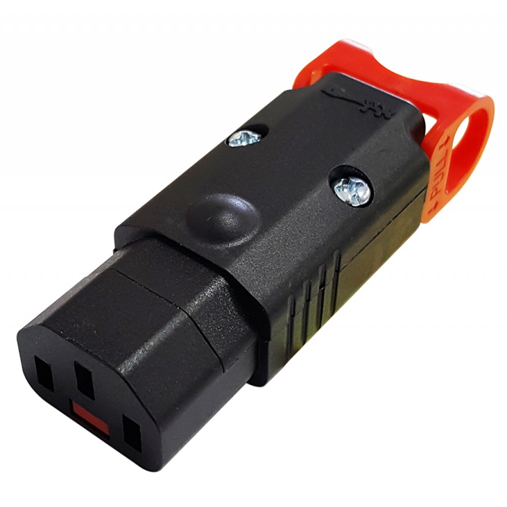 IEC C13 Locking Trailing Socket Re-Wireable | DCDI