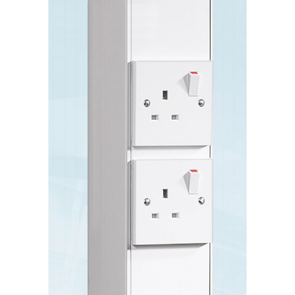 Marco Power Pole With Accessory Boxes 3,6M | Silver & White