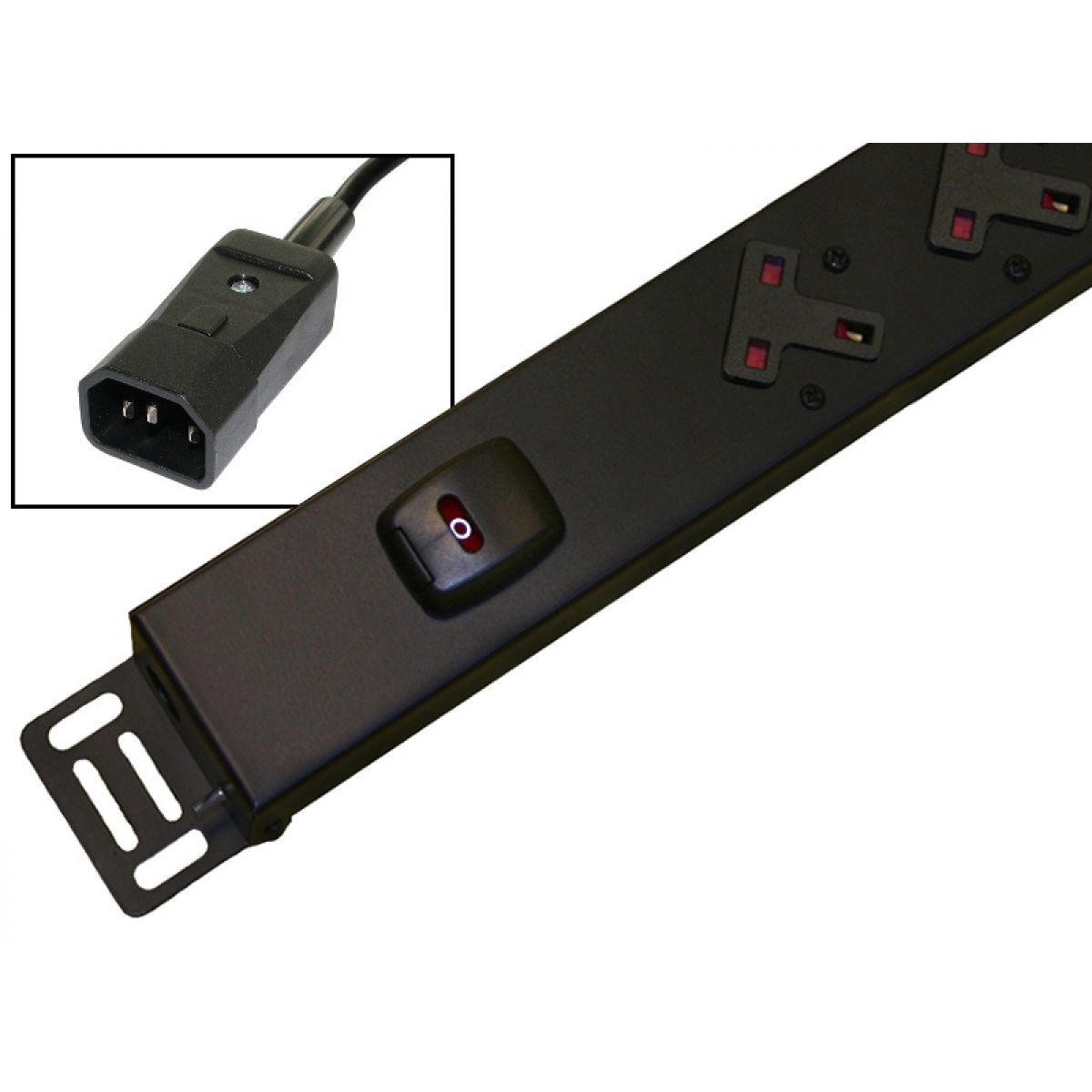 0U Vertical PDU | UK LH Sockets With 16 Amp & 32 Amp Options | DCDI