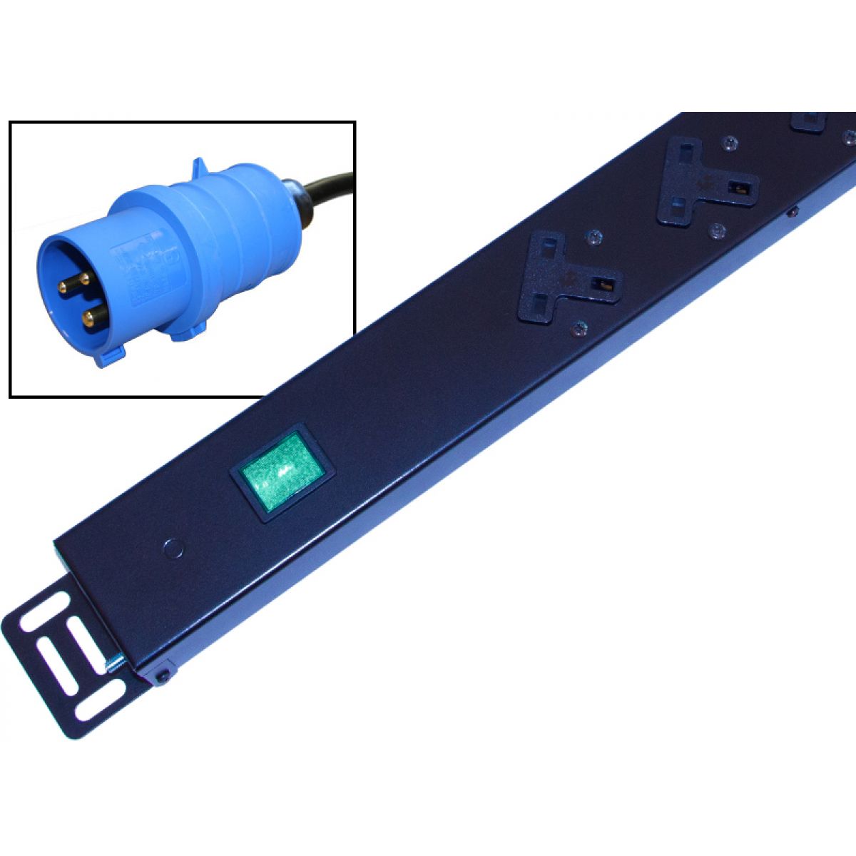 0U Vertical PDU | UK LH Sockets With 16 Amp & 32 Amp Options | DCDI