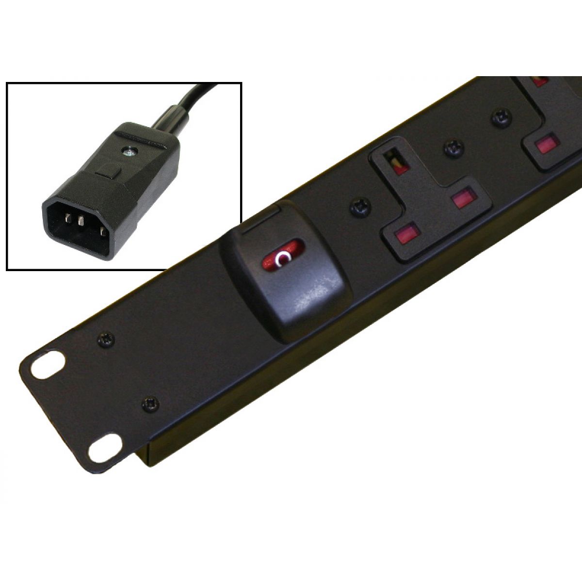 Pdu Uk 13amp Sockets Multiple Plug Options Horizontal 1u Dcdi