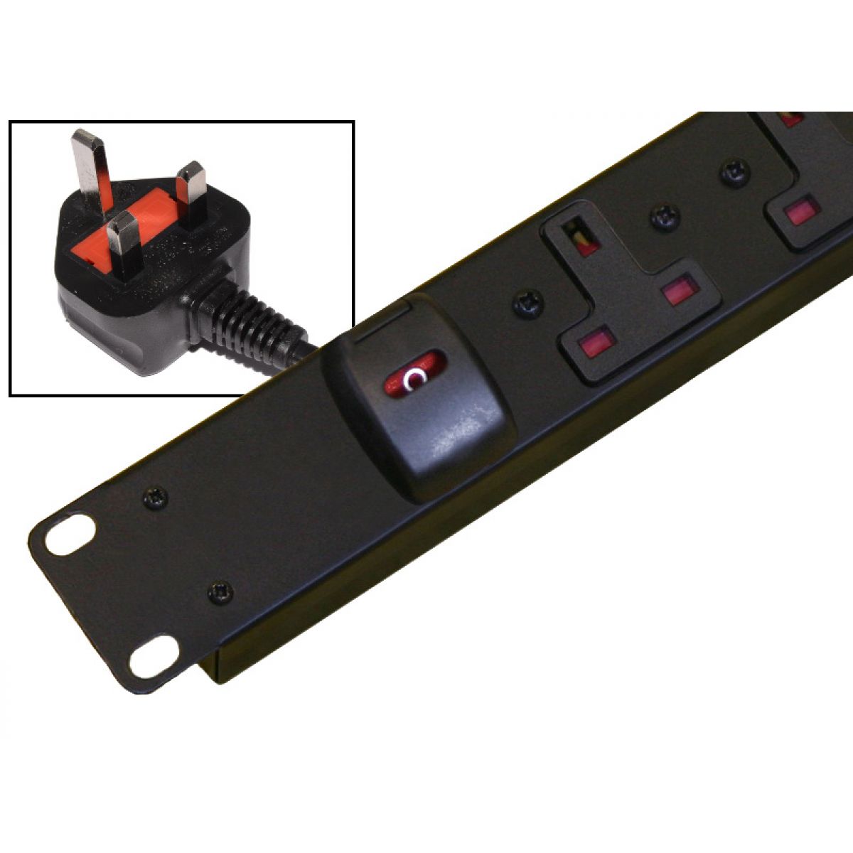 PDU UK 13Amp Sockets | Multiple Plug Options | Horizontal 1U | DCDI